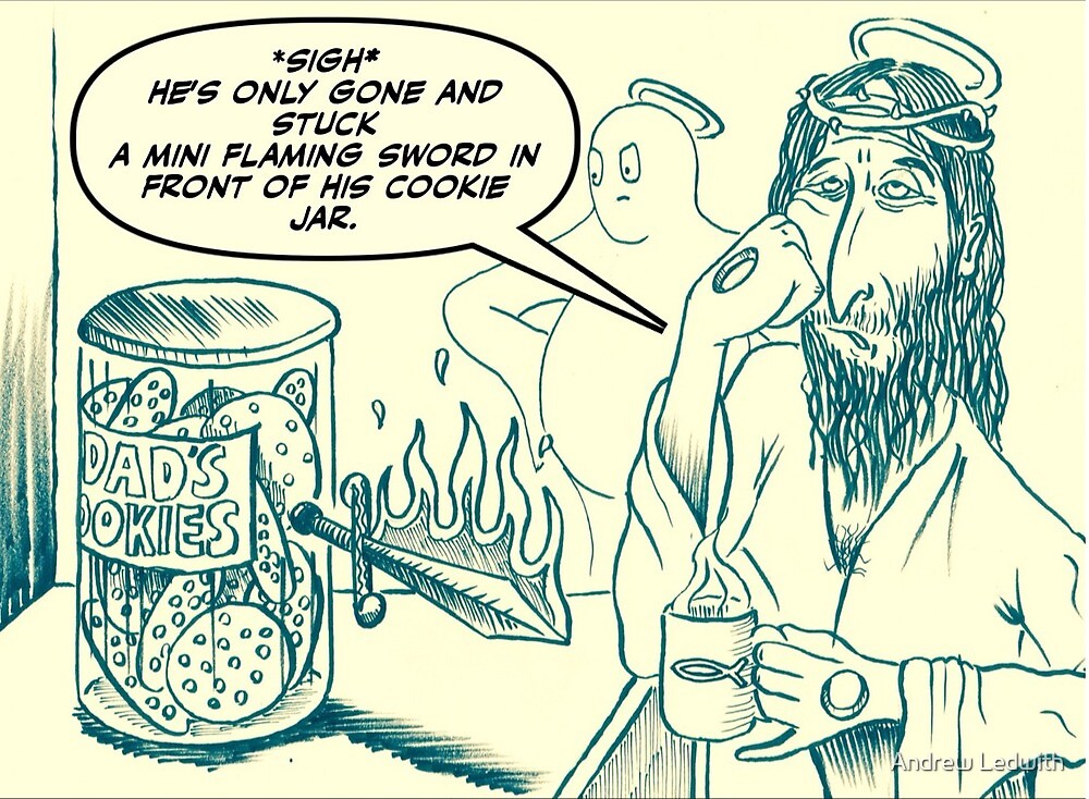"God's cookie jar" by Andrew Ledwith | Redbubble
