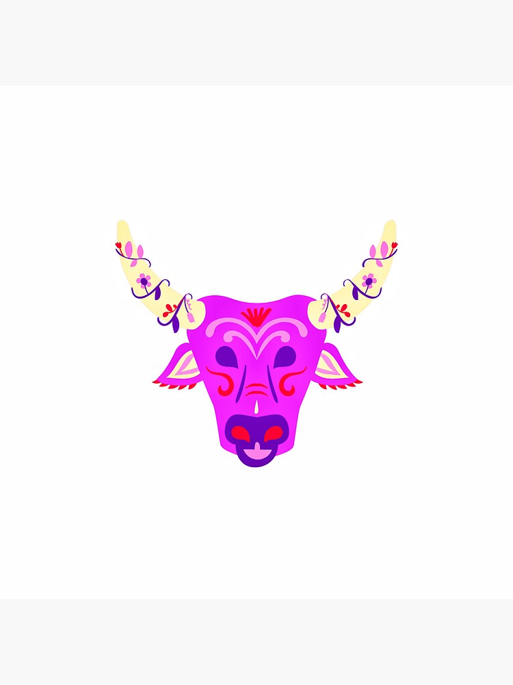 "pink cow head" Sticker for Sale by Asror2780 | Redbubble