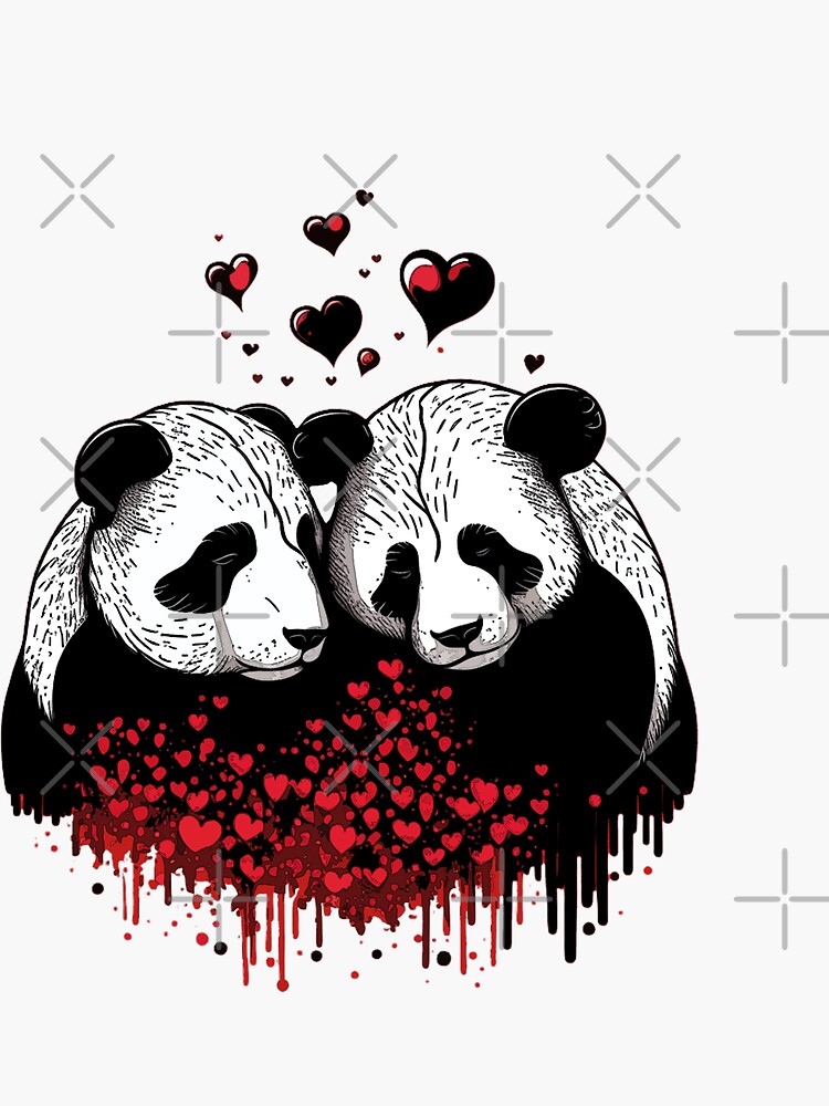 "Tired Pandas are adorable- and dripping with love" Sticker for Sale by ...