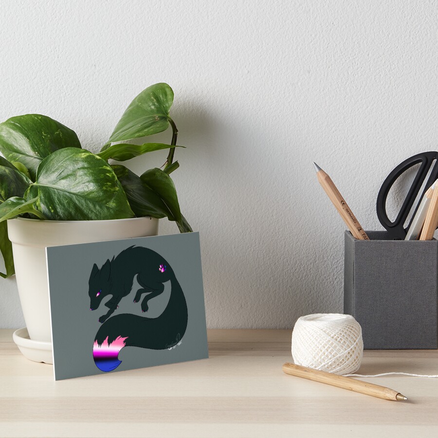 "Genderfluid Pride Flag Fox" Art Board Print for Sale by GrinningGinger ...