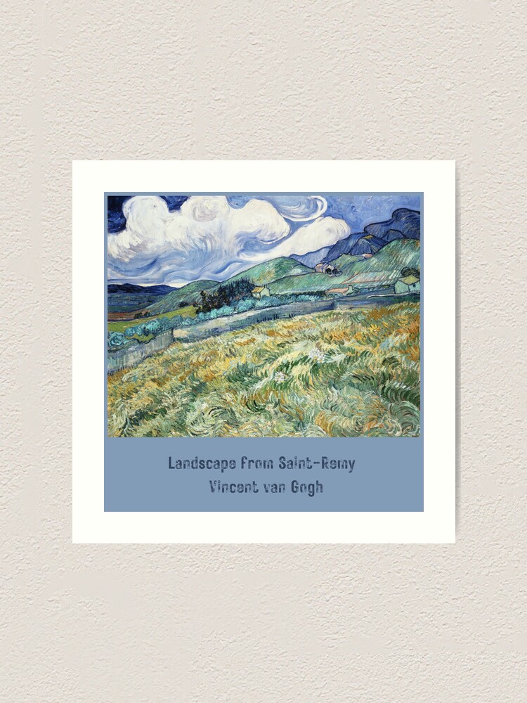 "Landscape from Saint-Remy by Vincent van Gogh" Art Print for Sale by ...