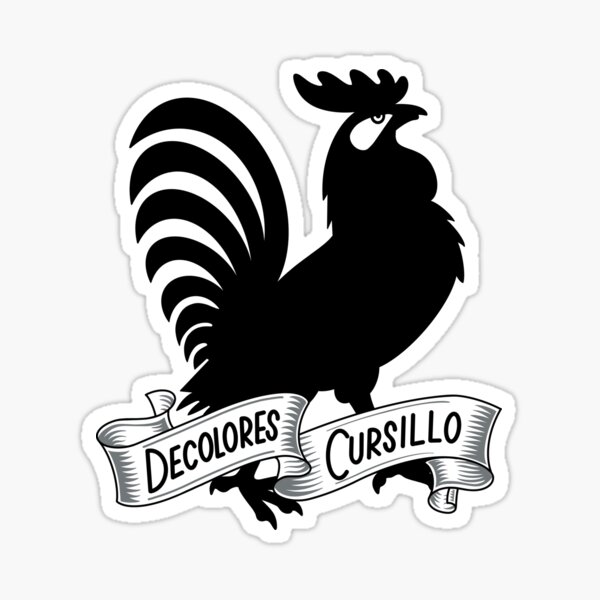 "DeColores Cursillo Rooster with Banner" Sticker for Sale by Gsallicat ...