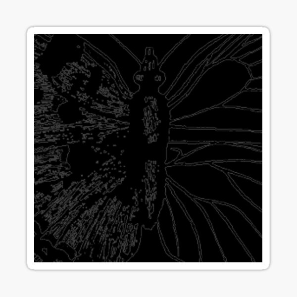 "Gothic Tonal Damask Abstract Black Butterfly Outline Drawing Vintage ...