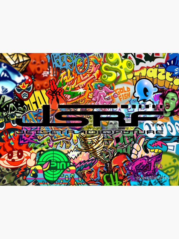 "Jet Set Radio Future (JSRF) Graffiti Wall Collage with Text Logo ...