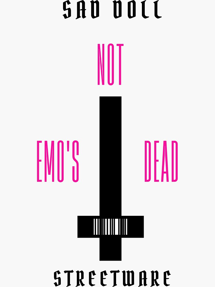 "EMO'S NOT DEAD (BLACK LABEL)" Sticker for Sale by chrispunker1 | Redbubble