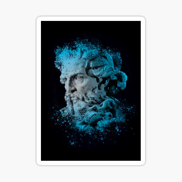 "Greek Aesthetic VII (Neptune)" Sticker for Sale by OriginXvi | Redbubble