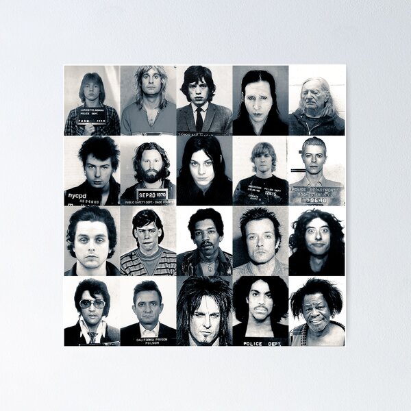 "Rockstar Mugshots" Poster for Sale by kriskhoury | Redbubble