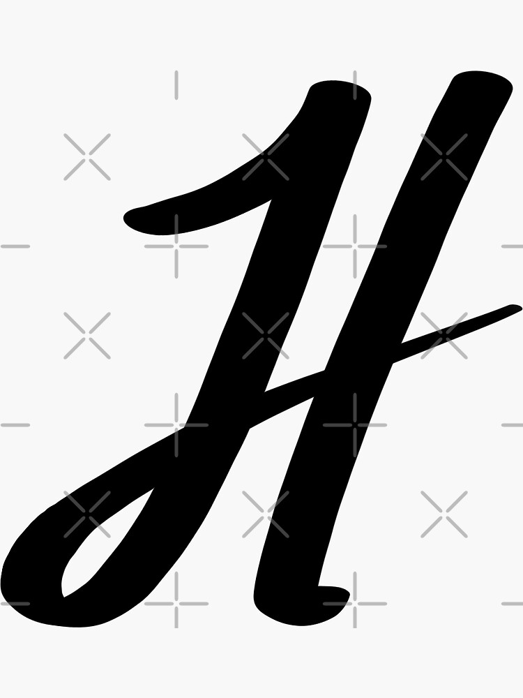 "H Initial " Sticker for Sale by hdm22501 | Redbubble
