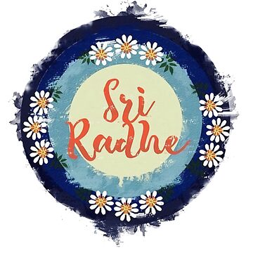 "Shri Radha" Sticker for Sale by carzzyyy | Redbubble