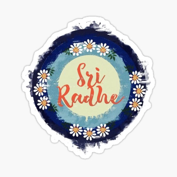 "Shri Radha" Sticker for Sale by carzzyyy | Redbubble