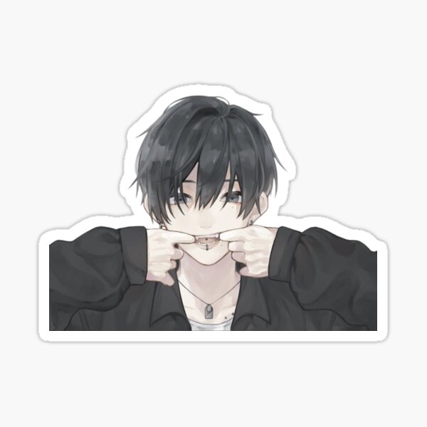"Cute anime boy" Sticker for Sale by Da1vyShop | Redbubble