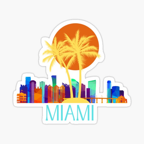 "Miami " Sticker for Sale by Arlichelman | Redbubble