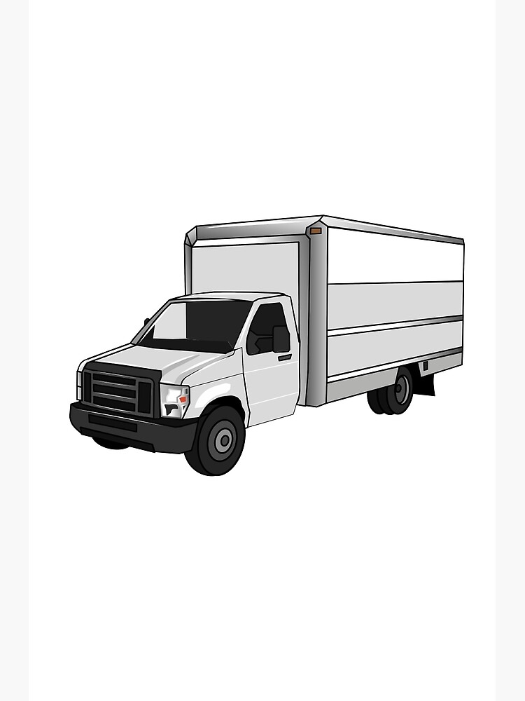 "Box truck cartoon illustration" Poster for Sale by Misscartoon | Redbubble