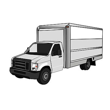 "Box truck cartoon illustration" Poster for Sale by Misscartoon | Redbubble