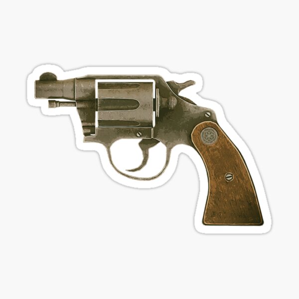 "Revolver Gun, vintage Style" Sticker for Sale by PeterADesign | Redbubble