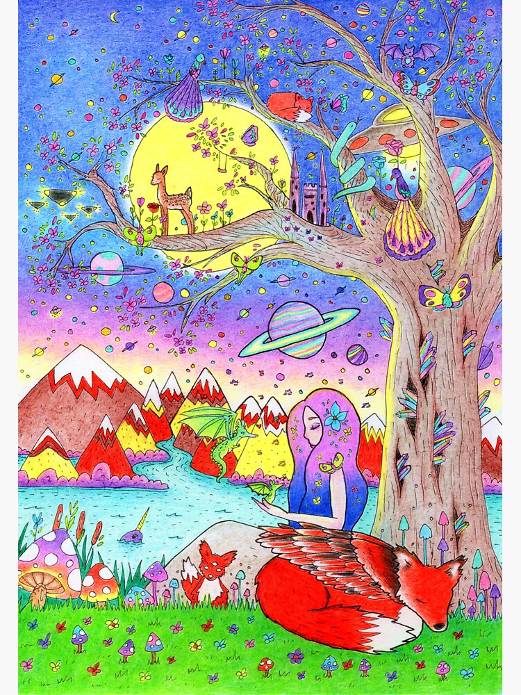 "space foxes" Sticker for Sale by OceanVixen | Redbubble