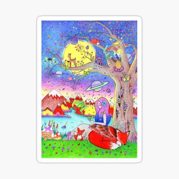 "space foxes" Sticker for Sale by OceanVixen | Redbubble