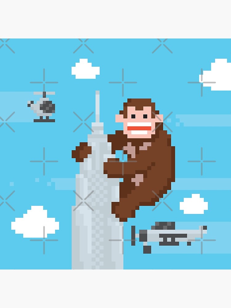 "Pixel art King-Kong Gorilla in NY" Art Print for Sale by dmitriylo | Redbubble