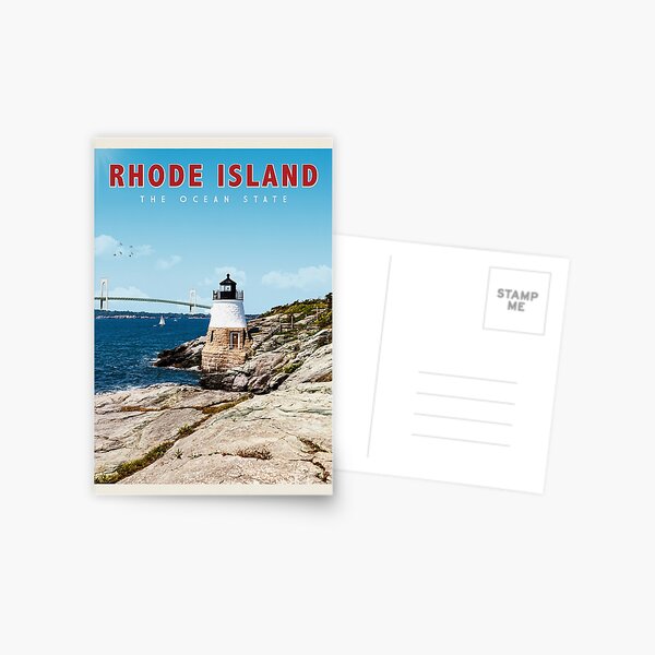 "Rhode Island Vintage Travel Poster" Postcard for Sale by Vintaprints ...