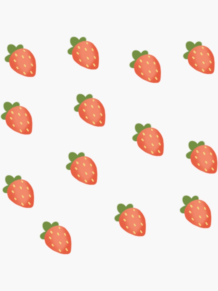 "Strawberry Sticker Pack" Sticker for Sale by peachipit | Redbubble