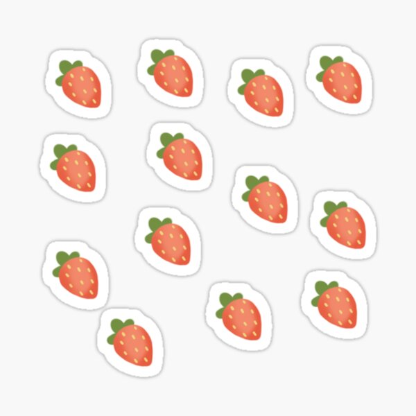 "Strawberry Sticker Pack" Sticker for Sale by peachipit | Redbubble