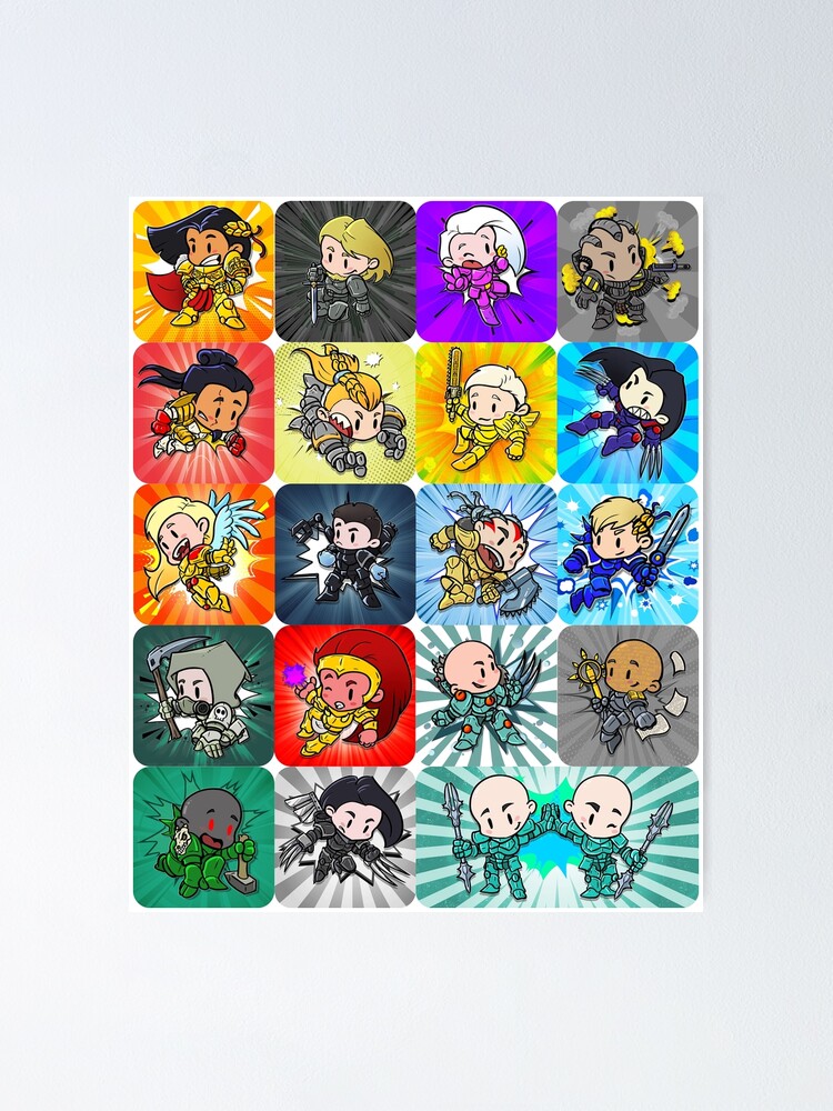 "All the Chibi Primarchs and the Emperor" Poster by Eatsbluecrayon ...