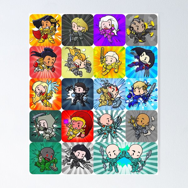 "All the Chibi Primarchs and the Emperor" Poster by Eatsbluecrayon ...