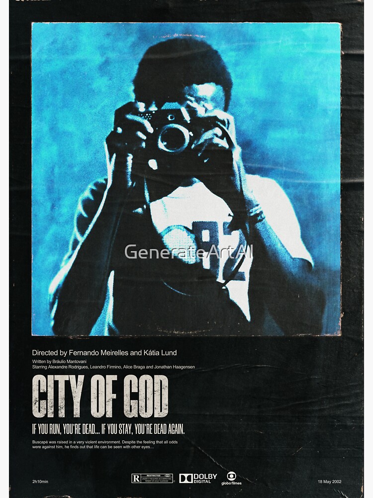 "City of God Movie Poster" Sticker for Sale by GenerateArtAI | Redbubble