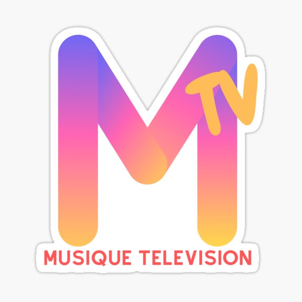 "MTV Logo Fluorescent Colors Graphic T-Shirt" Sticker for Sale by ...