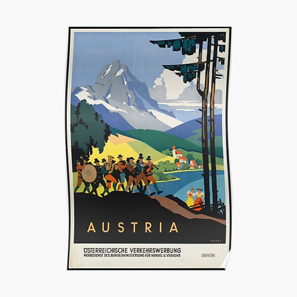 "Austria Vintage Travel Advertisement Art Poster" by jnniepce | Redbubble