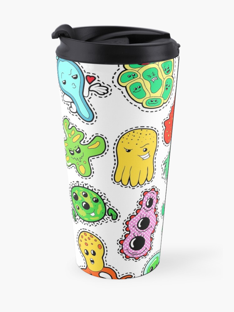 "Funny Characters Bacteria and Microbes Set for Stickers, Badges ...