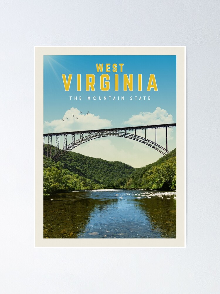"West Virginia Vintage Travel Poster" Poster for Sale by Vintaprints-co ...