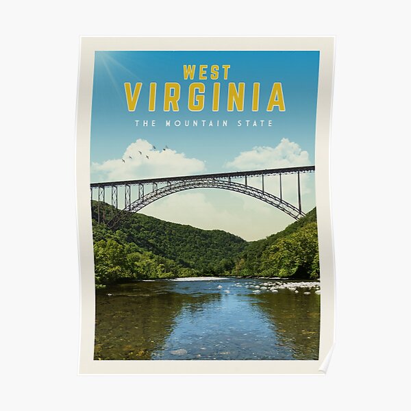 "West Virginia Vintage Travel Poster" Poster for Sale by Vintaprints-co ...