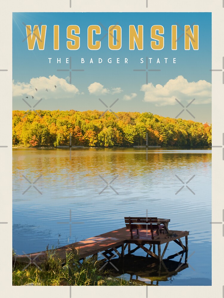 "Wisconsin Vintage Travel Poster" Sticker for Sale by Vintaprints-co ...