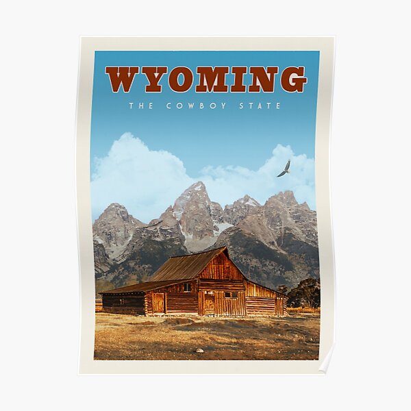 "Wyoming Vintage Travel Poster" Poster for Sale by Vintaprints-co ...