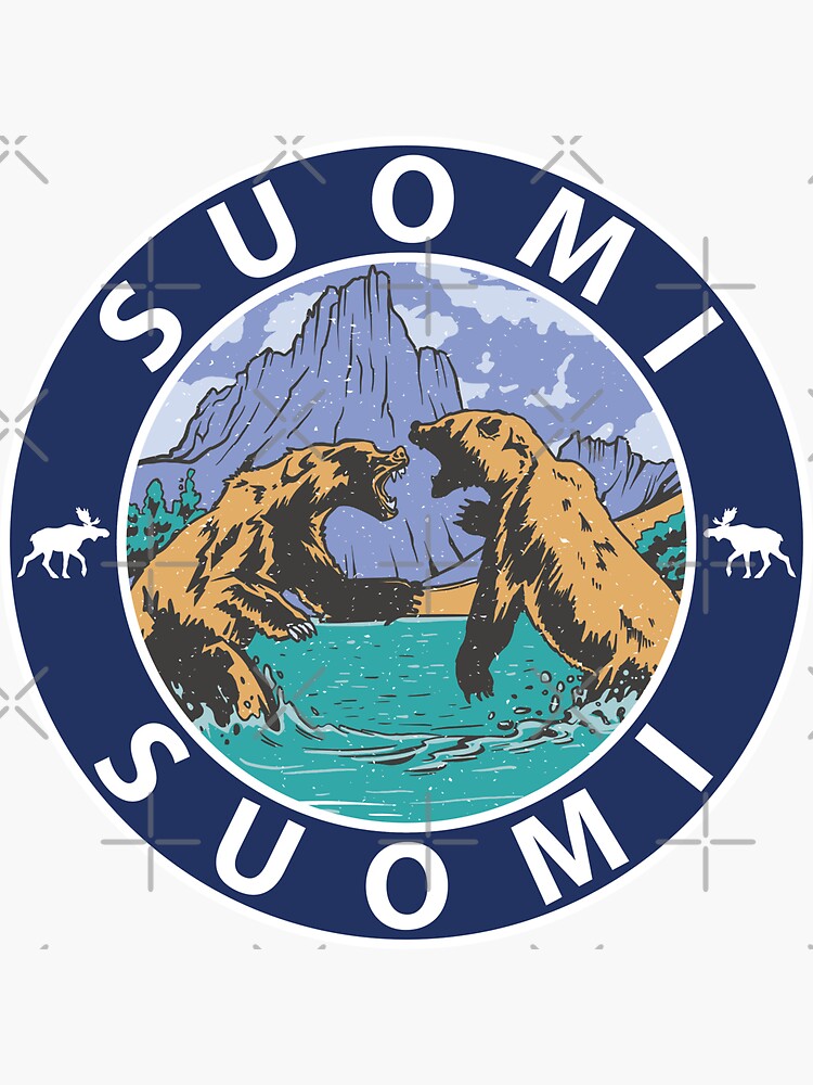 "Finland Suomi flag flag coat of arms" Sticker for Sale by Skykratzer ...