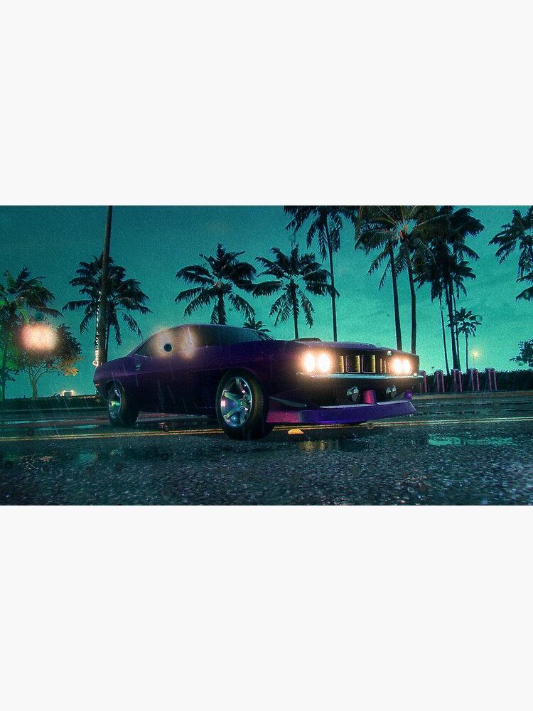 "'Cuda in Miami " Sticker for Sale by reaperluster | Redbubble