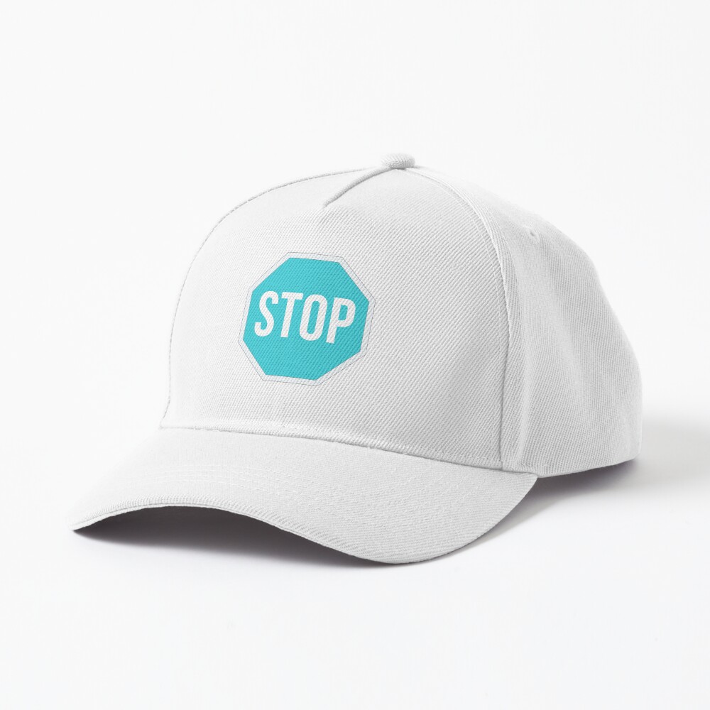 "STOP sign in blue version" Sticker for Sale by PatiDesigner | Redbubble