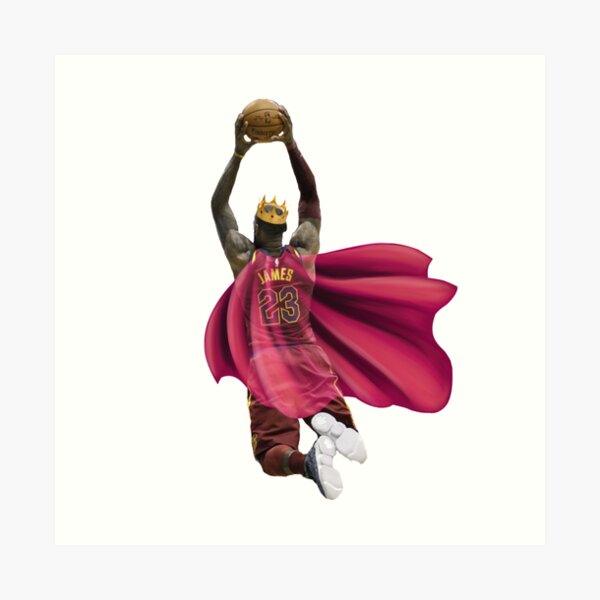 "King James dunking with the crown" Art Print by Mandalorian3 | Redbubble