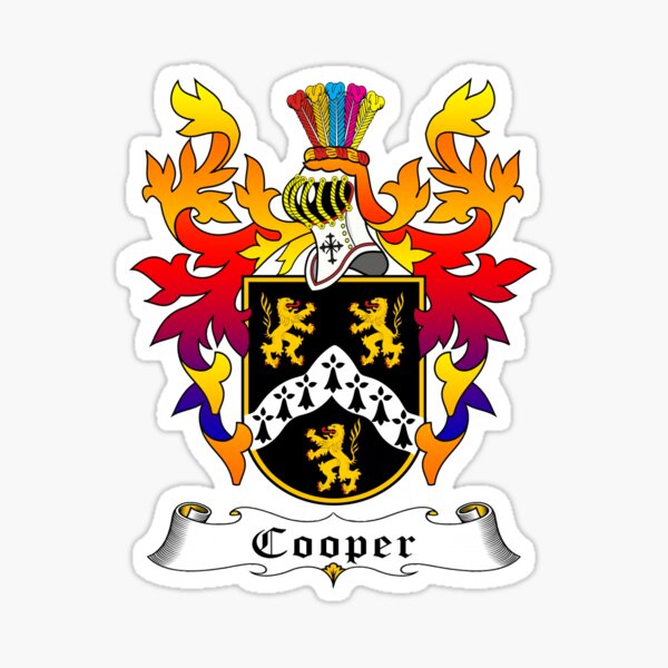 "COOPER FAMILY CREST" Sticker for Sale by CathalDevlin | Redbubble