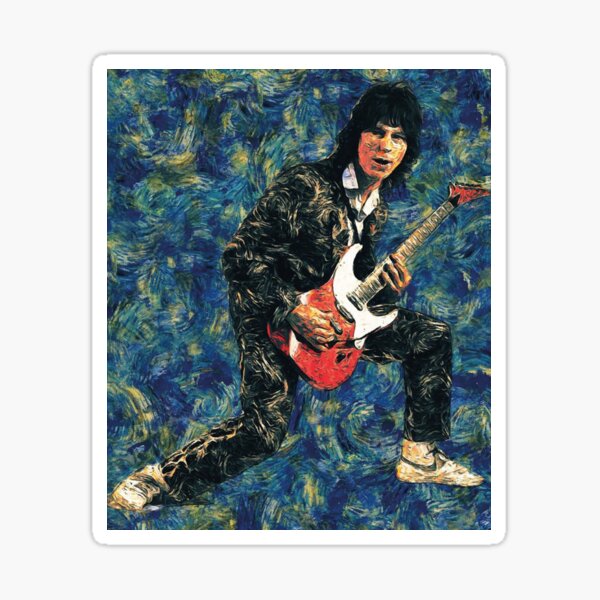 "jeff beck vintage" Sticker for Sale by onlydrawning | Redbubble