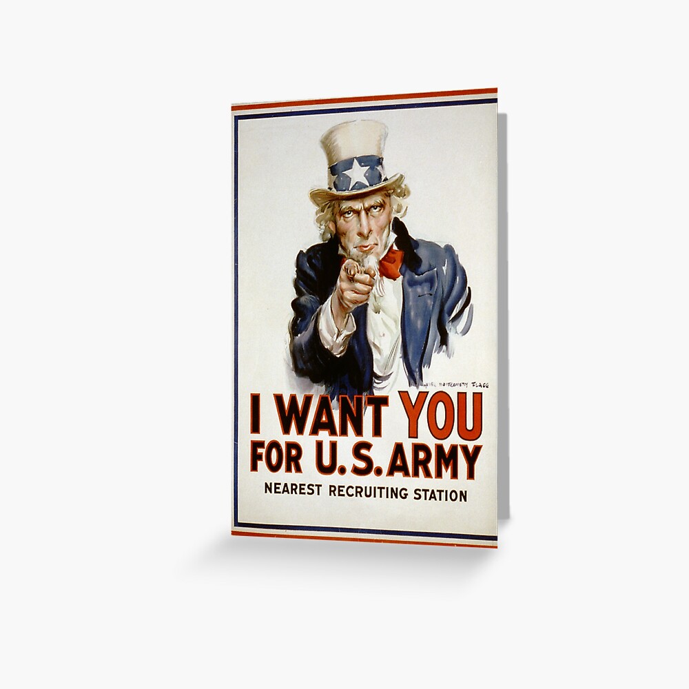 "I want you for US Army Uncle Sam Recruitment Poster World War Two wwii ...