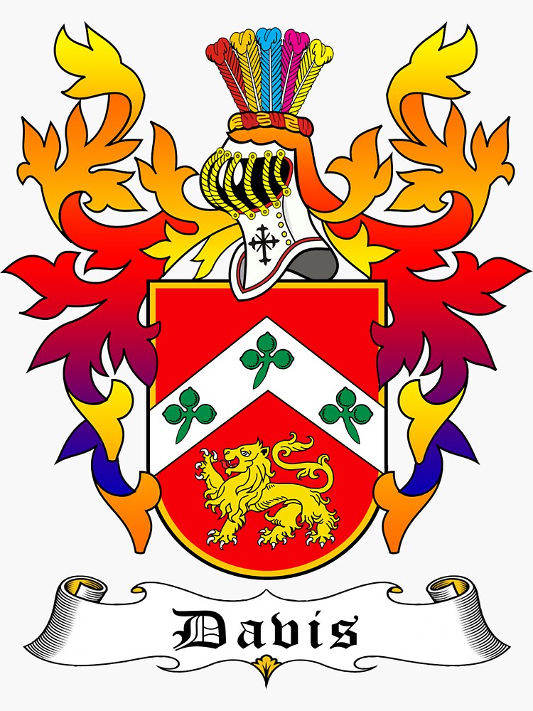 "DAVIS FAMILY CREST" Sticker for Sale by CathalDevlin | Redbubble