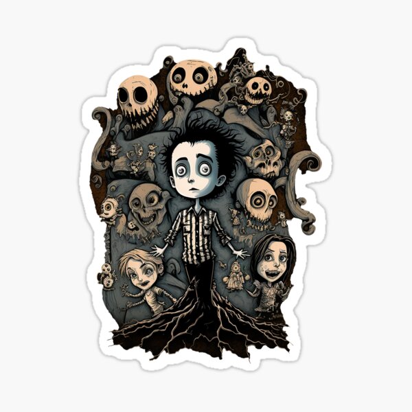 "Burton black skulls" Sticker for Sale by stampyart | Redbubble