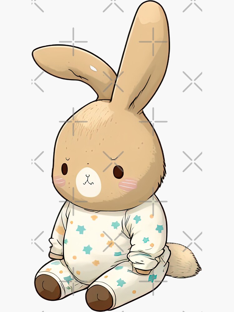 "Rabbit wearing pyjamas sleepy ready for bedtime very cute pajamas ...