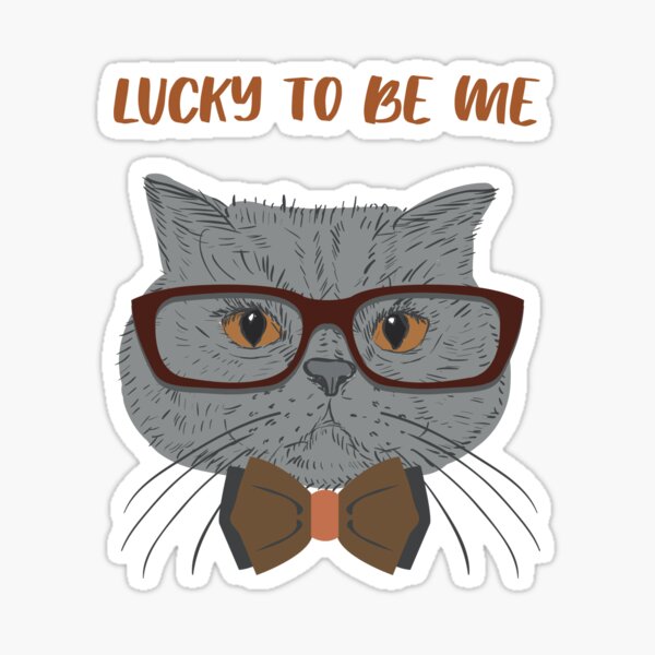 "lucky to be me." Sticker for Sale by da-ghmoumi | Redbubble