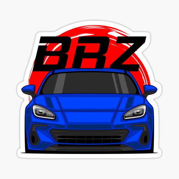 "Front Blue New BRZ MK2" Sticker for Sale by goldentuners | Redbubble