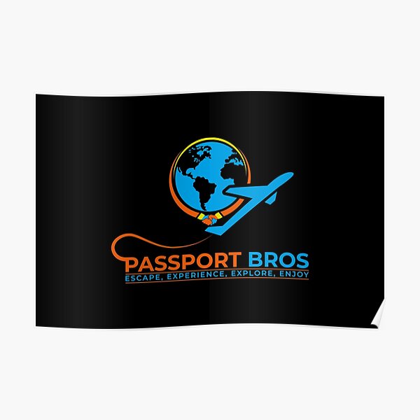 "Passport Bros movement plane logo (black) " Poster for Sale by ...