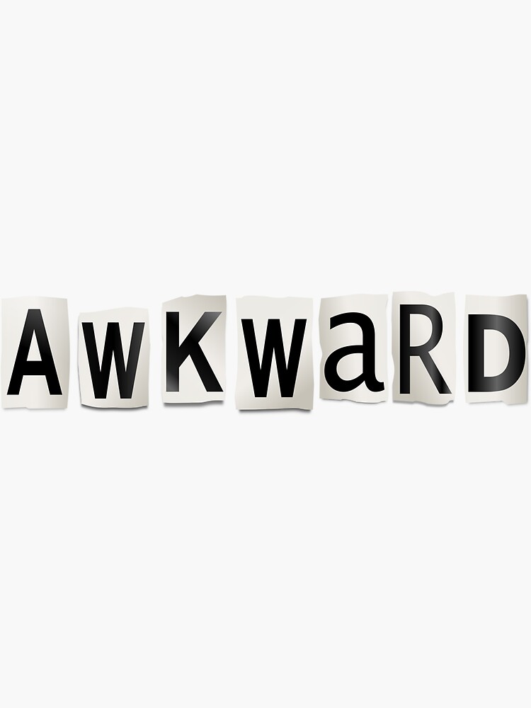 "Awkward concept." Sticker for Sale by 72soul | Redbubble