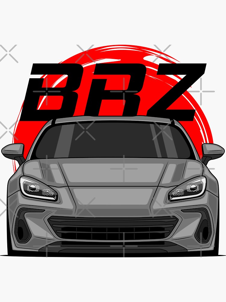 "Front Silver Gray New BRZ MK2" Sticker for Sale by goldentuners ...